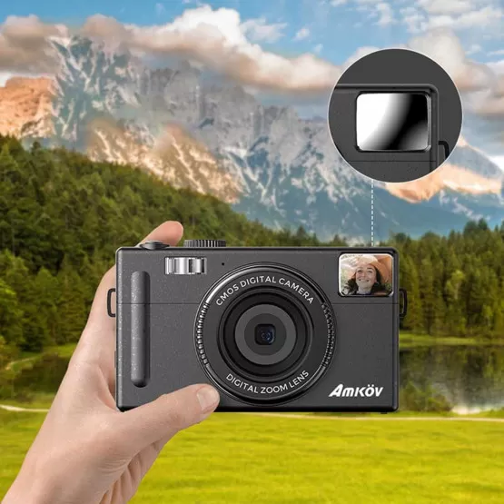 INF Câmara Digital Compacta com Zoom de 16x, Gravação 1080P e Resolução